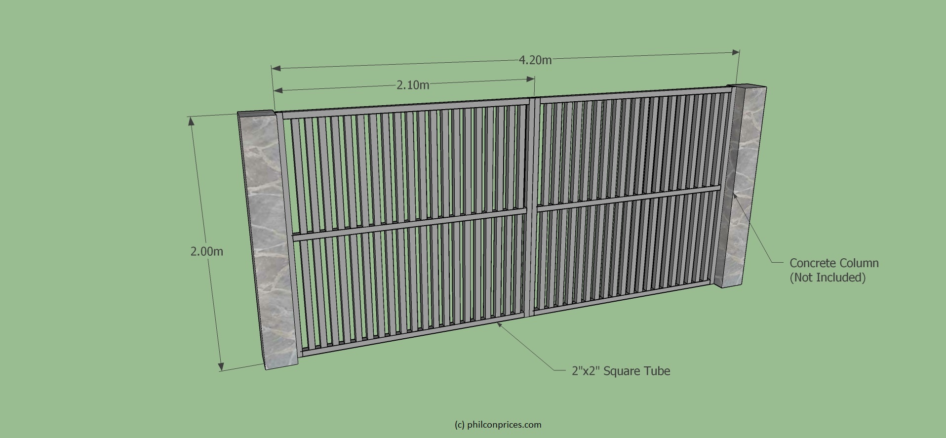 Metal Gate Construction Material Breakdown and Prices – PHILCON PRICES